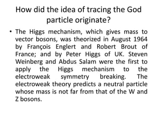 God particle (higgs boson) implications for science and religion | PPTX
