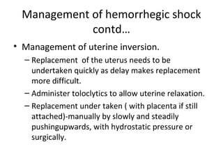 Shock in obstetrics | PPT