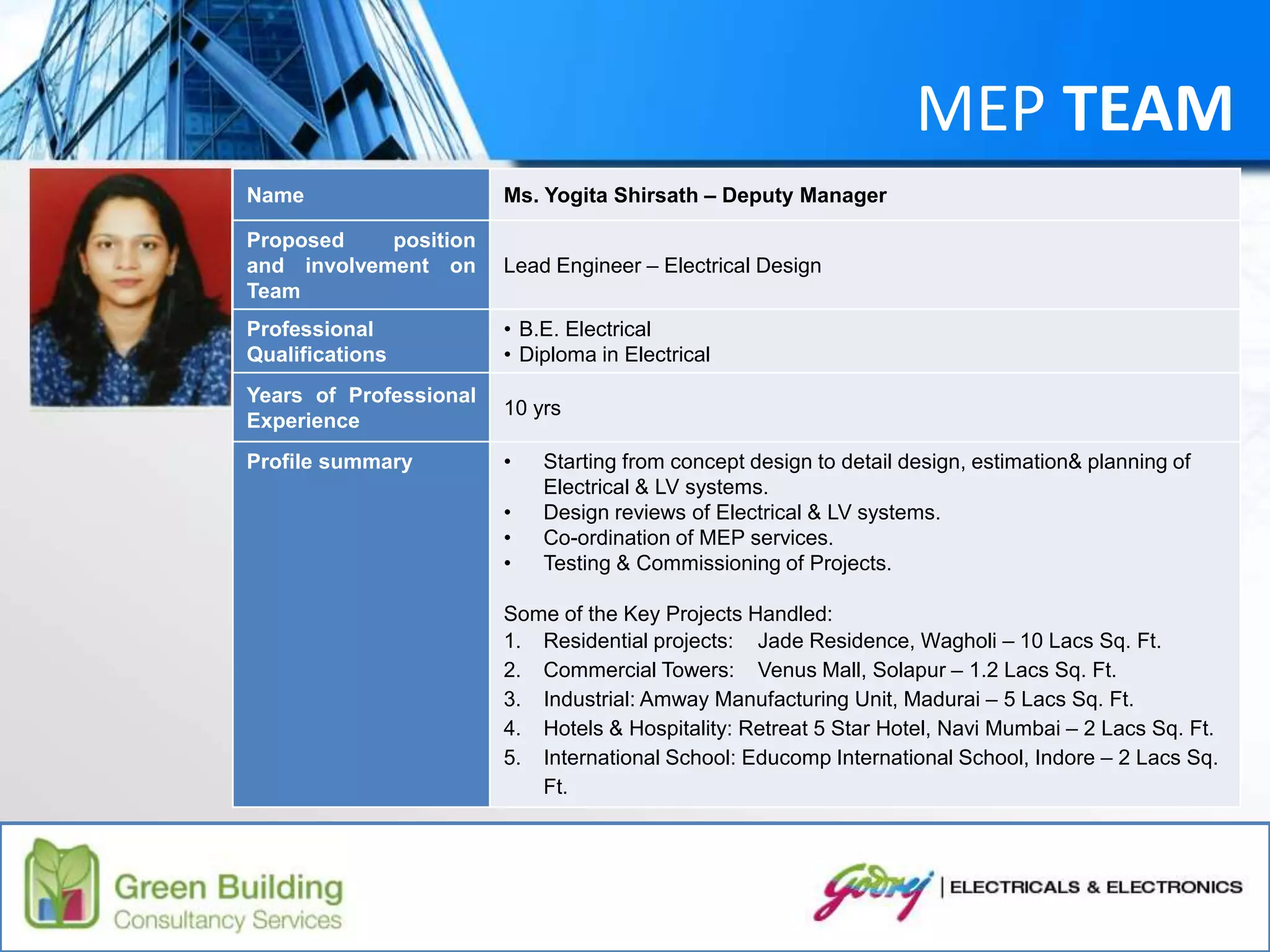 Godrej MEP Design Consultancy Services | PPTX