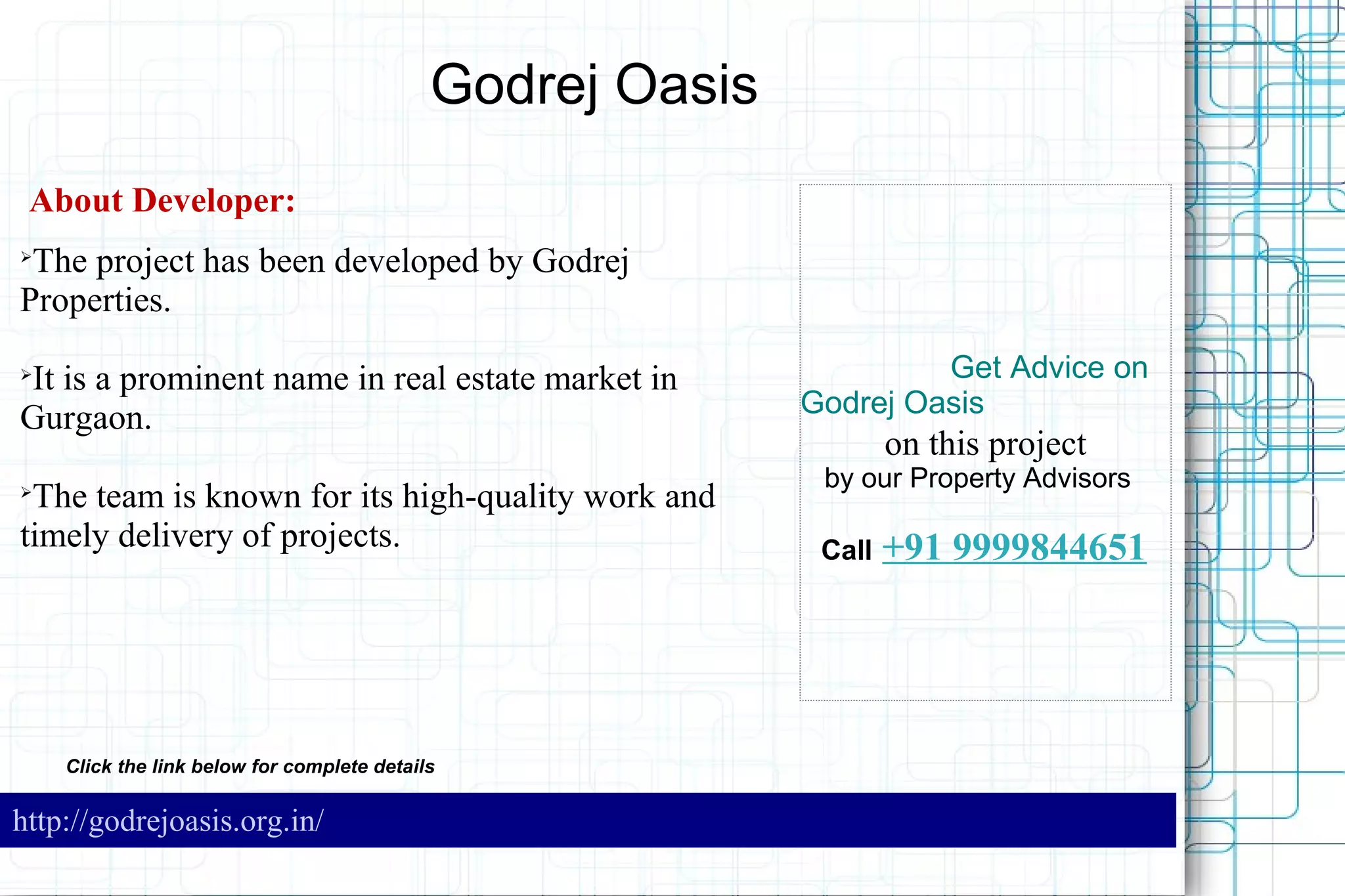 Godrej oasis | PPT