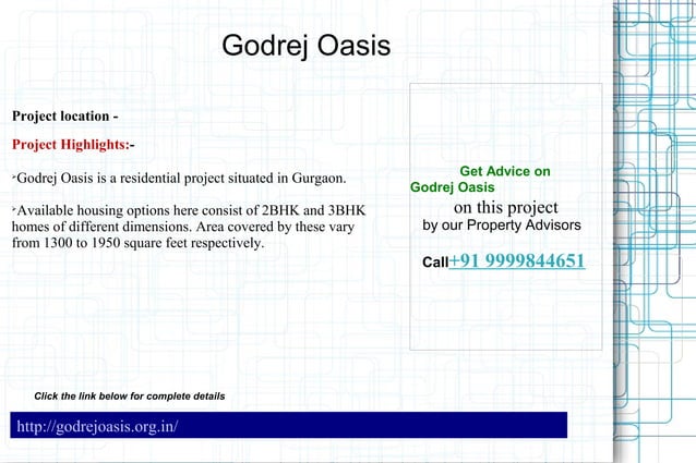 Godrej oasis | PPT