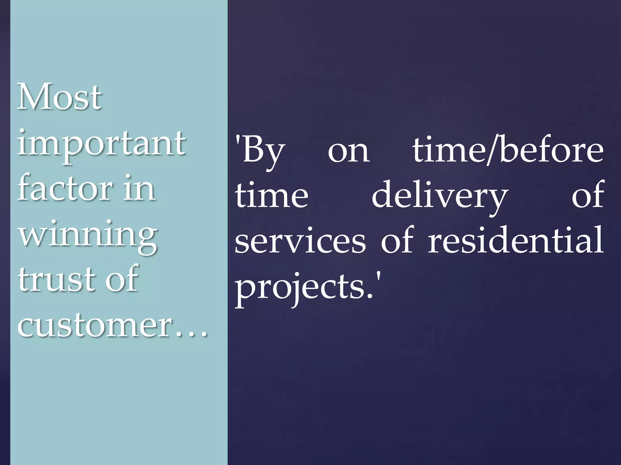 GODREJ PROPERTIES : DELIVERY RELIABILITY | PPT