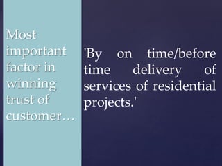 GODREJ PROPERTIES : DELIVERY RELIABILITY | PPTX