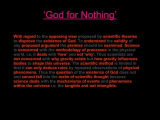 Gods Existence | PPT