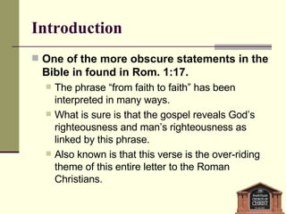 Gods Righteousness Revealed | PPS