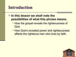 Gods Righteousness Revealed | PPS