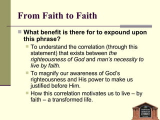 Gods Righteousness Revealed | PPS