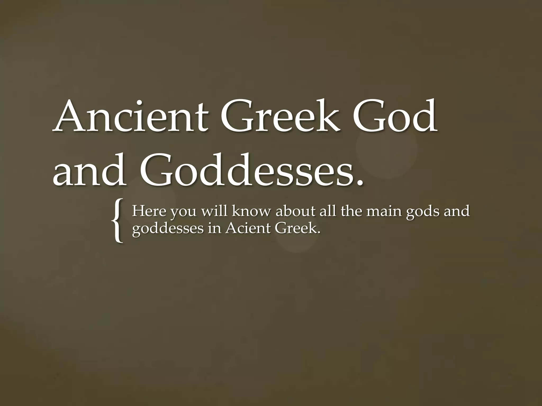 Gods and goddesses | PPT