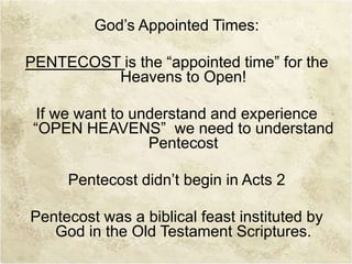 God's appointed time part 4 pentecost acy | PPTX