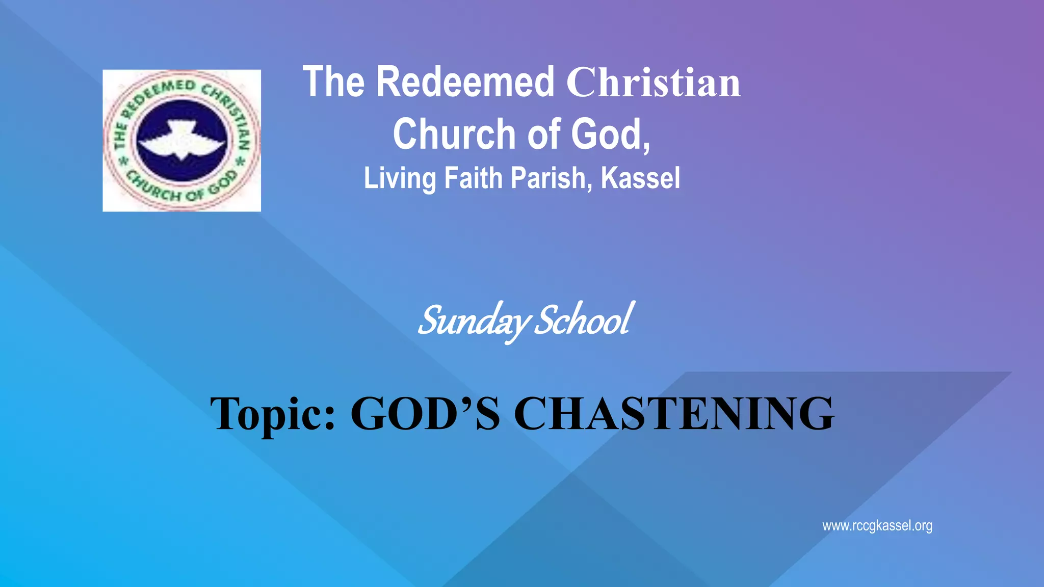 God's chastening | PPT