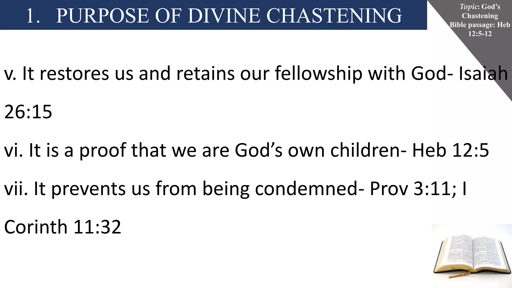 God's chastening | PPT