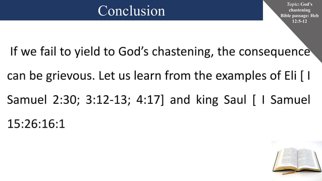 God's chastening | PPT