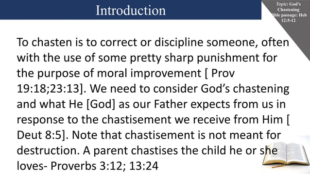 God's chastening | PPT