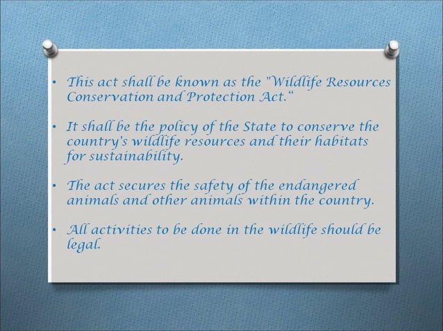 Republic Act 9147 ("Wildlife Resources Conservation and Protection Act ...