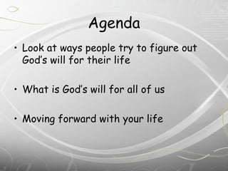 God’s direction for my life | PPT