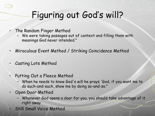 God’s direction for my life | PPT