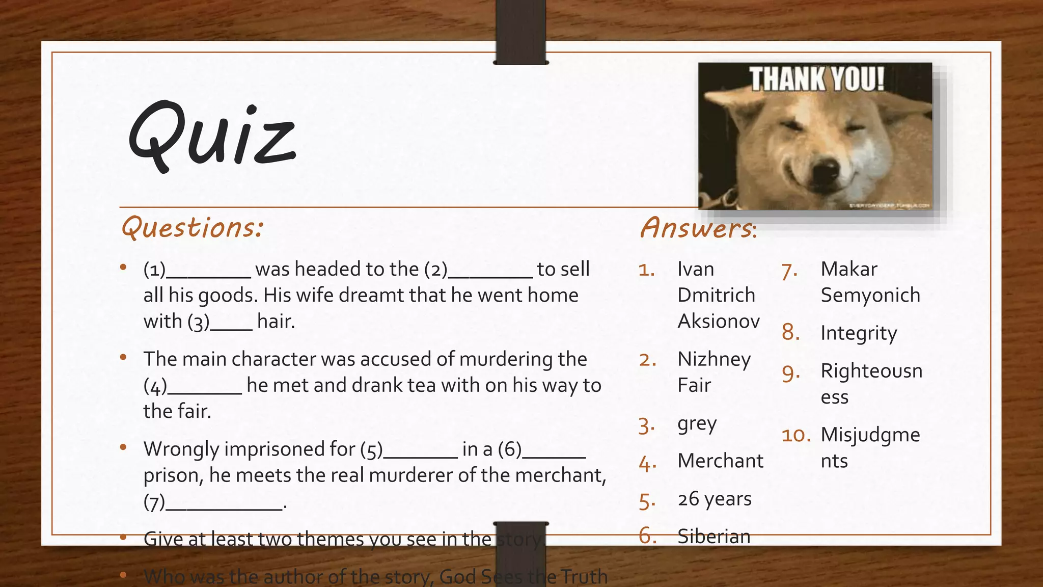 God Sees the Truth but Waits by Leo Tolstoy | PPTX