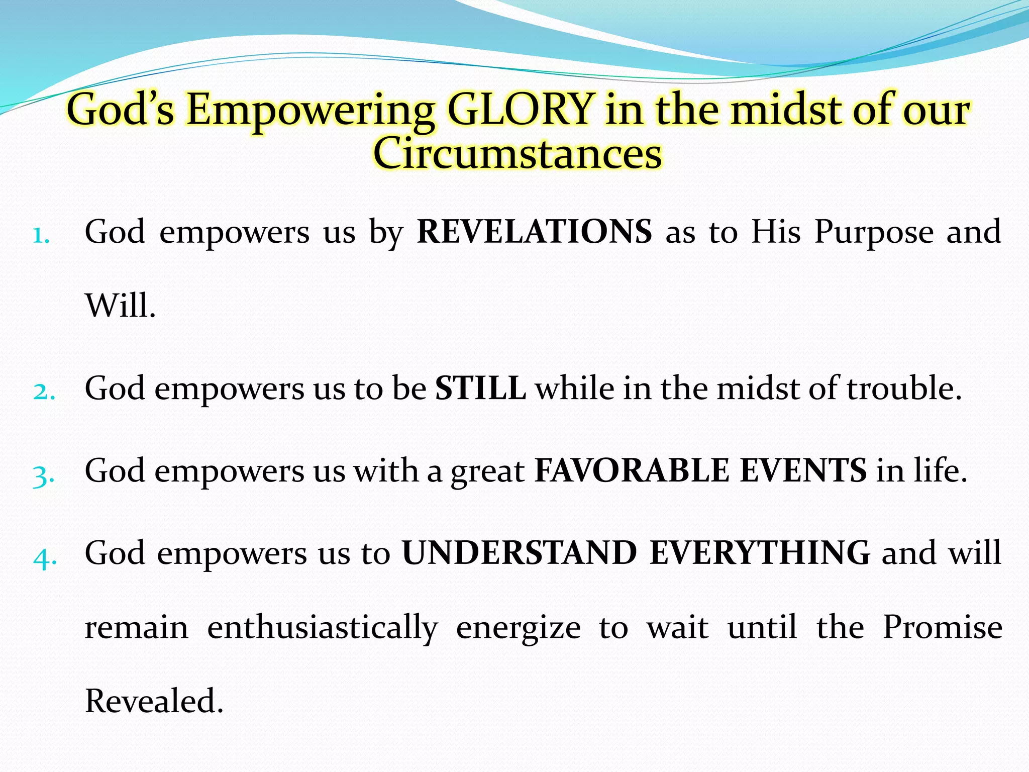 God’s empowering glory | PPT