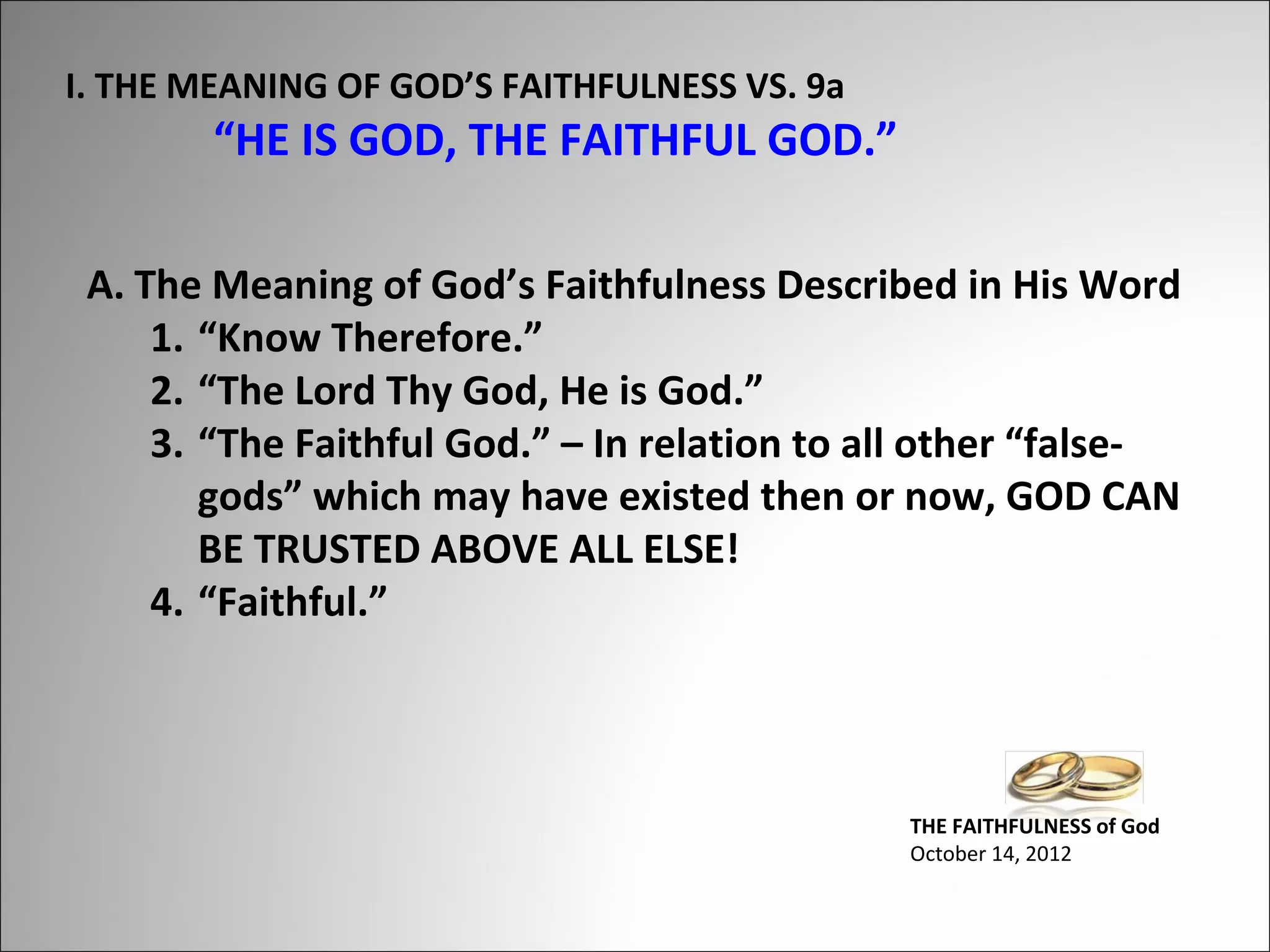 God's faithfulness | PPT