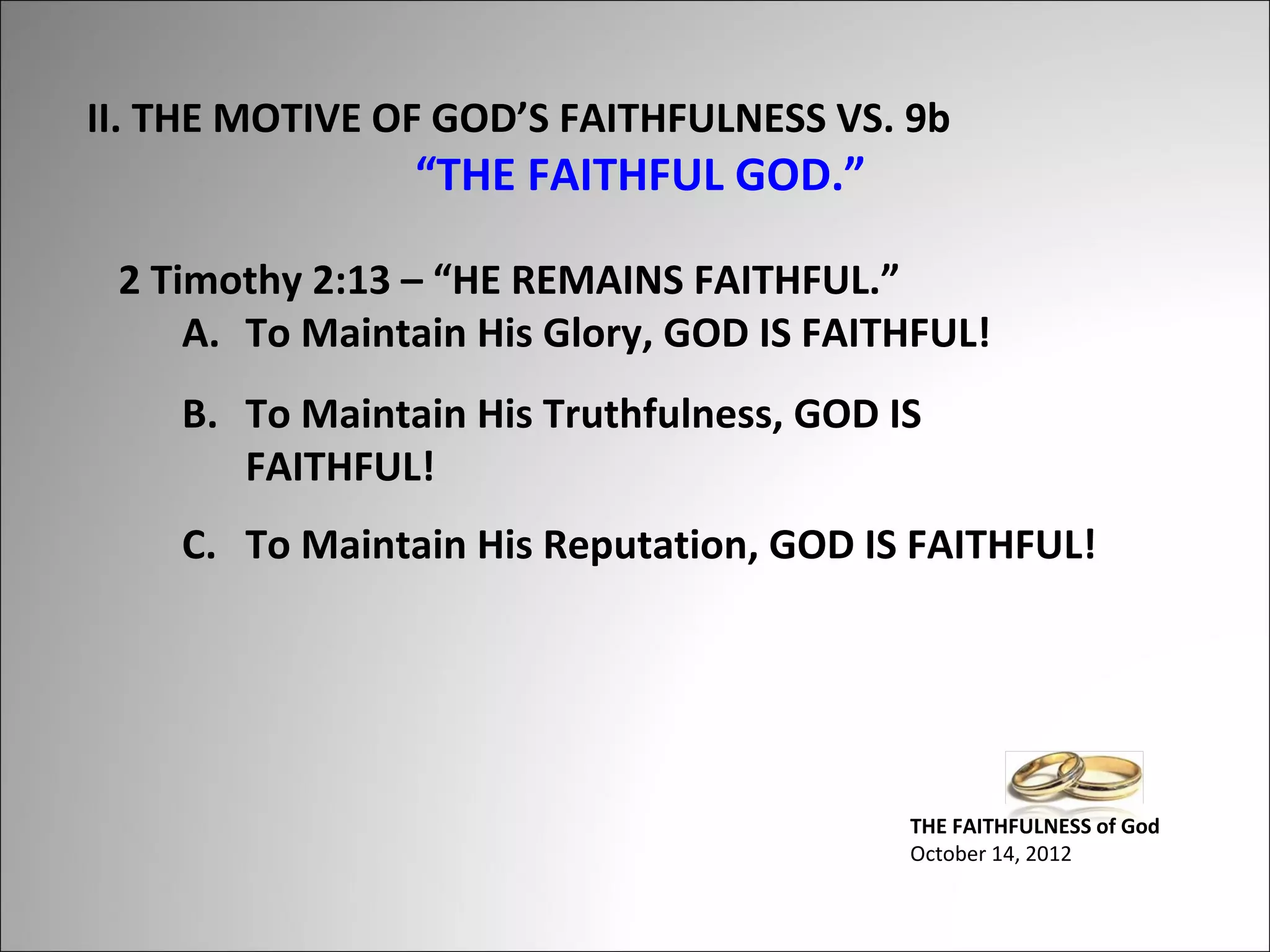 God's faithfulness | PPT