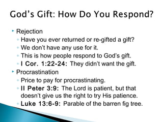God's Gift: How Do You Respond? | PPT