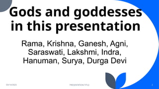 Hinduism Gods, Goddesses and their History | PPTX