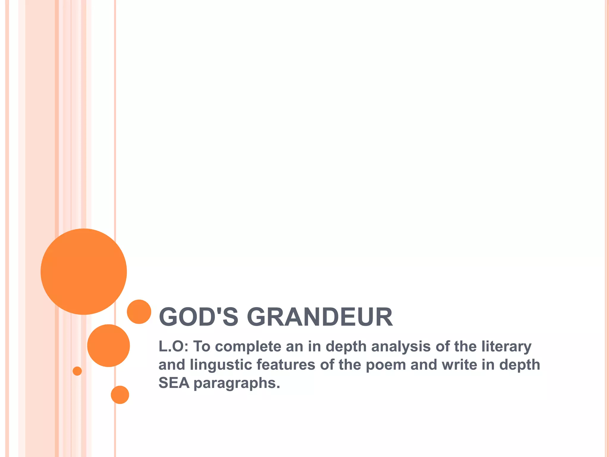 God's Grandeur | PPTX