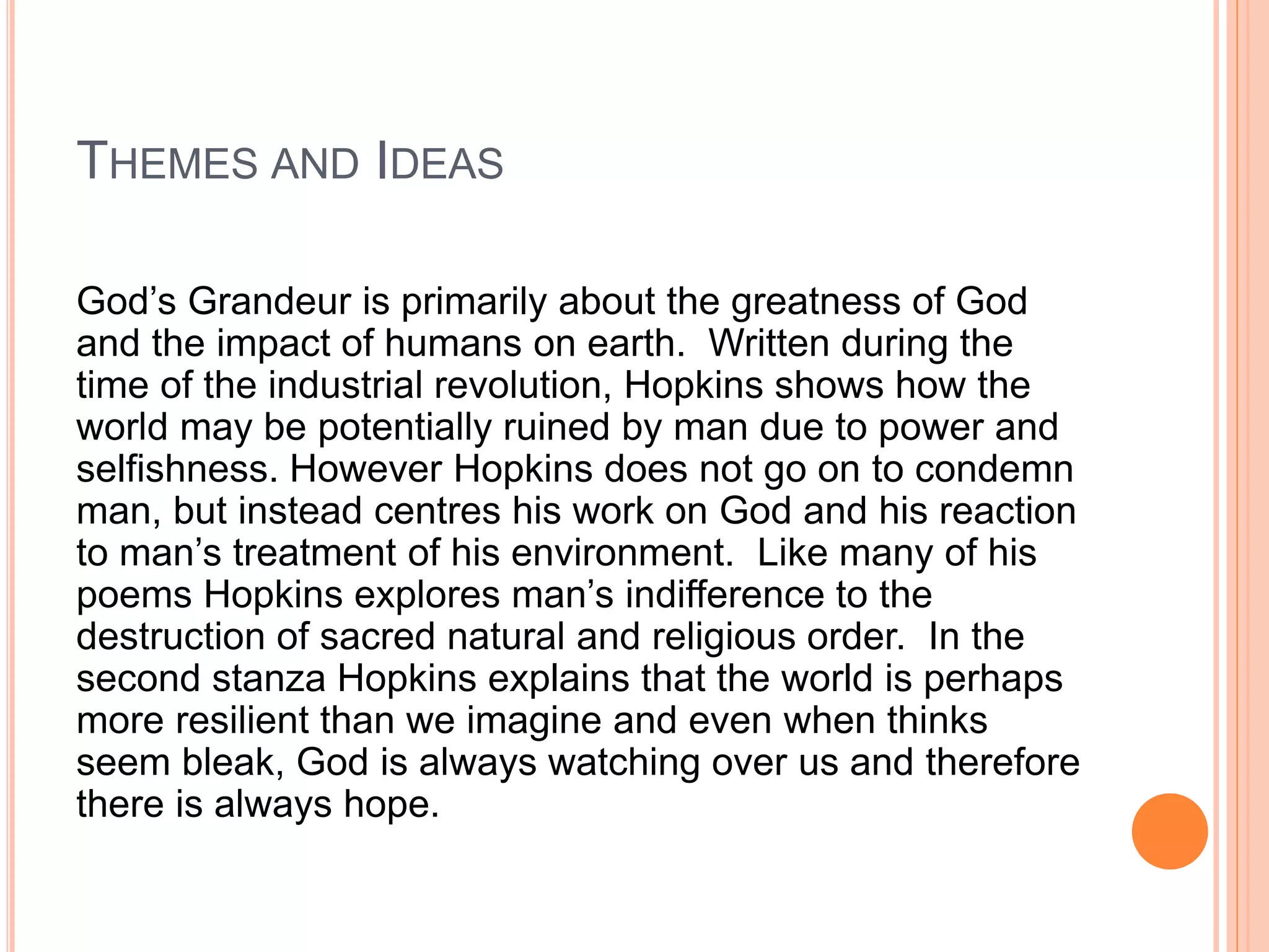 God's Grandeur | PPT