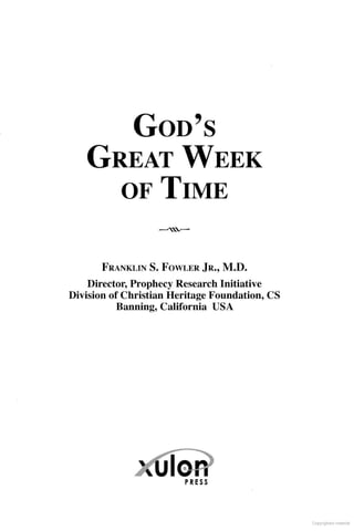 God's great week of time - Franklin S. Fowler | PDF
