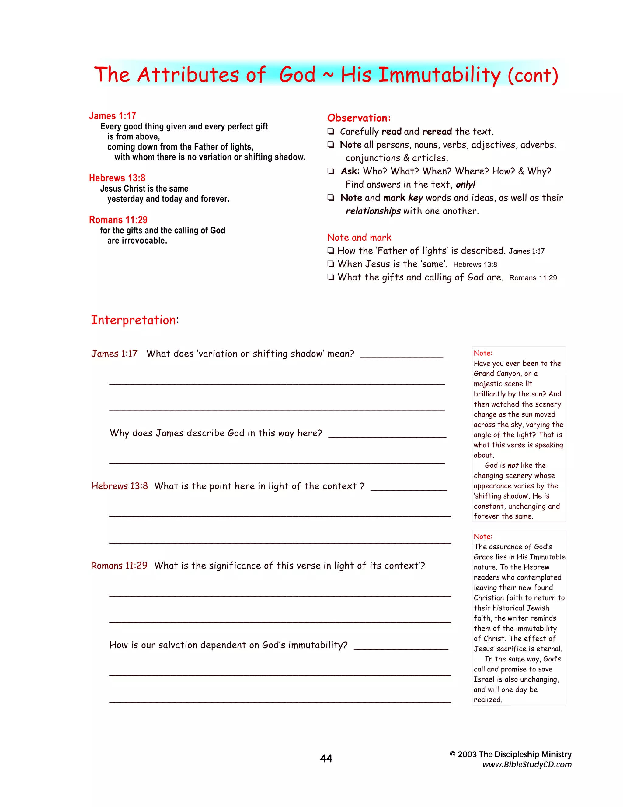 God's immutability | PDF