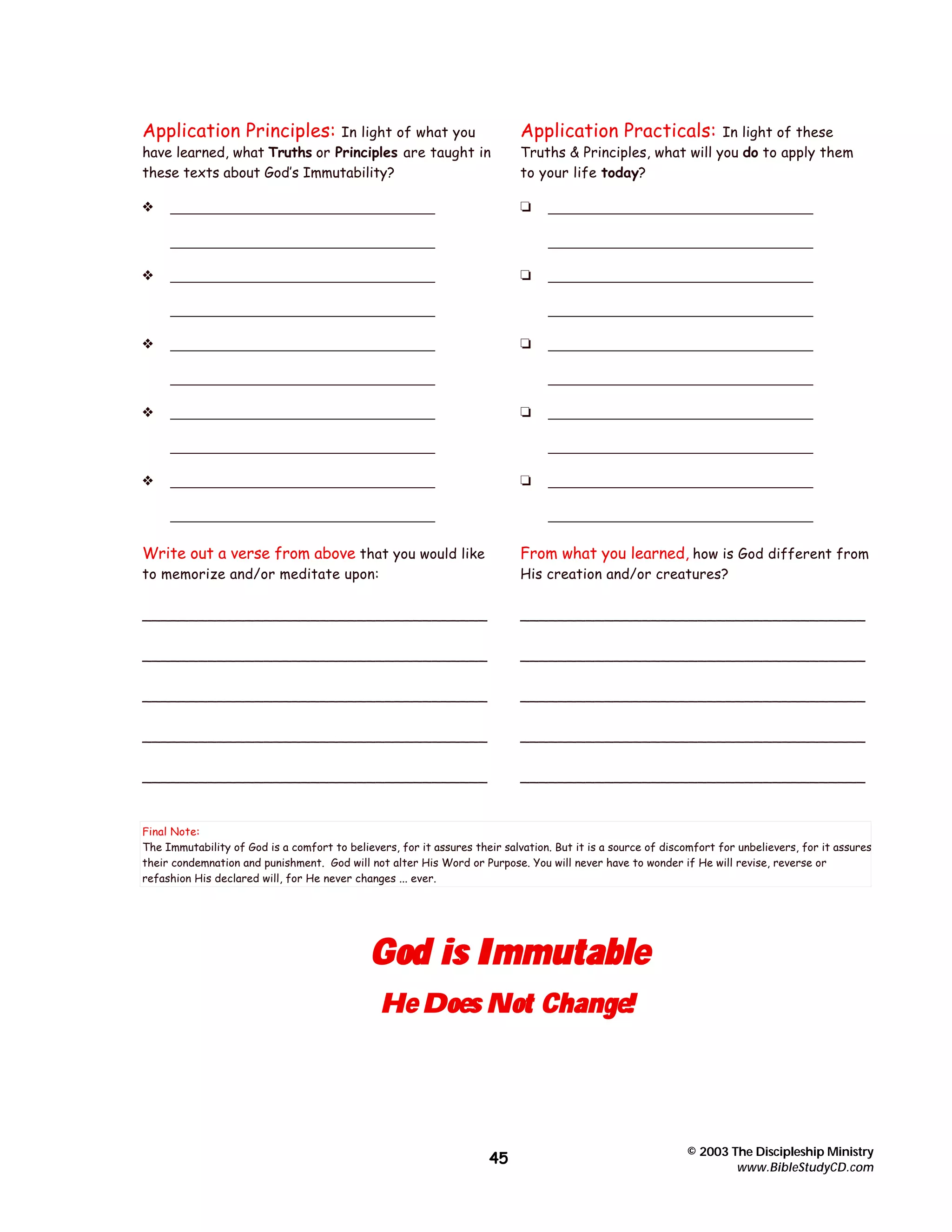 God's immutability | PDF