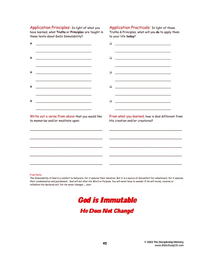 God's immutability | PDF