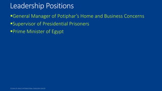 God's Leadership Model - Part 2 - Joseph of Egypt | PDF