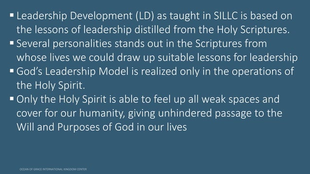 God's Leadership Model - Part 1 - Leaders In The Kingdom of God ...