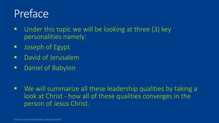 God's Leadership Model - Part 3 - David of Jerusalem | PDF