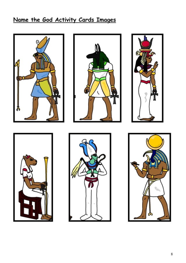 Gods of the ancient egyptians worksheet | PDF