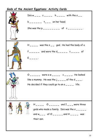 Gods of the ancient egyptians worksheet | PDF | Hinduism | Religion ...