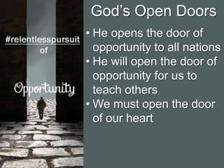 God's Open Doors | PPTX | Christianity | Religion & Spirituality