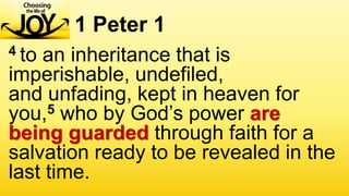 Choosing the Life of Joy: Joy in God's Peace | PPT