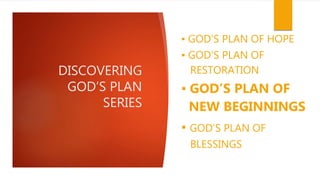 God’s plan of new beginnings | PPTX