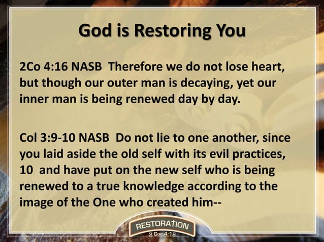 God's Power of Restoration | PPT