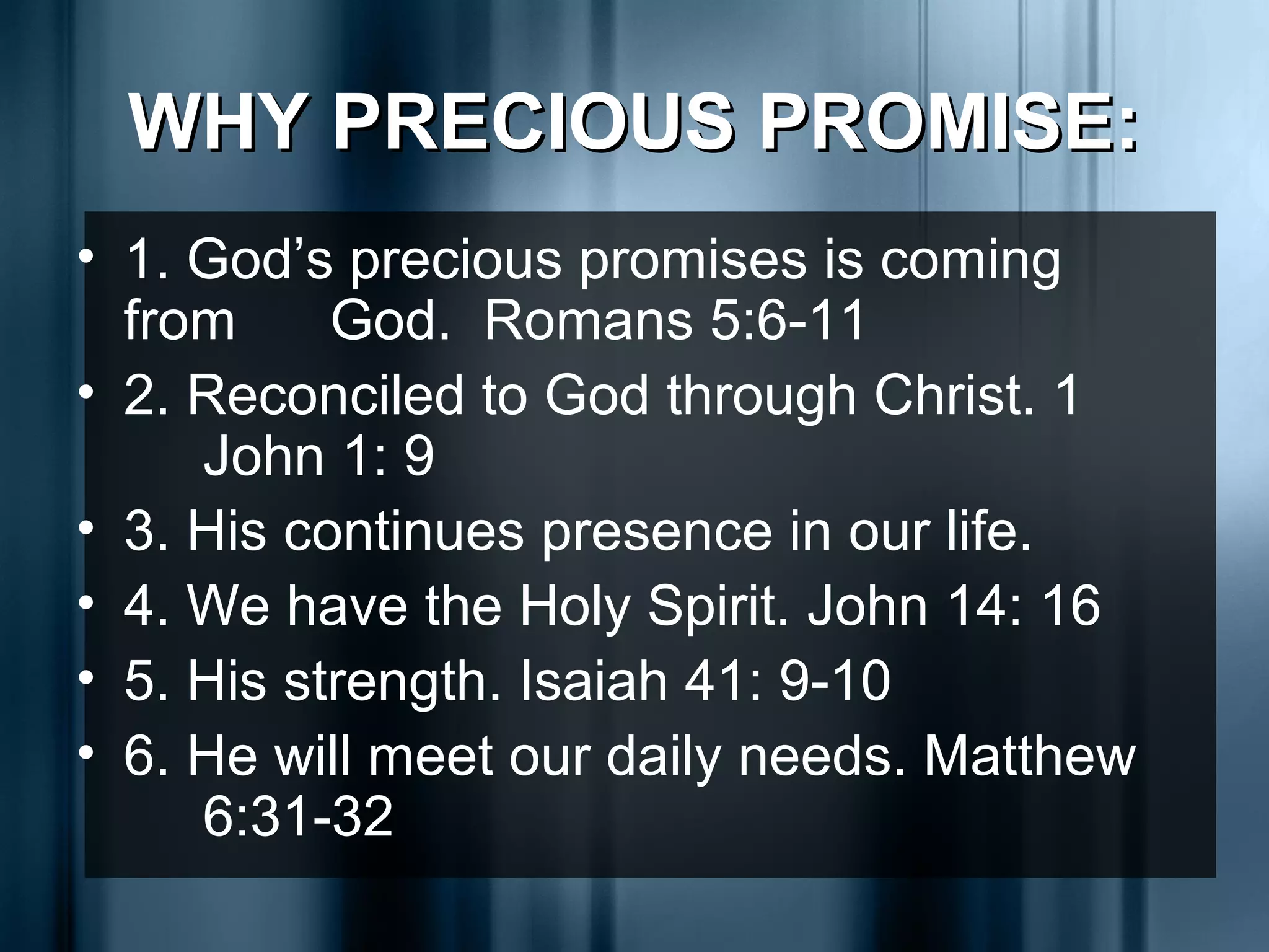God’s Precious Promises | PPT | Christianity | Religion & Spirituality