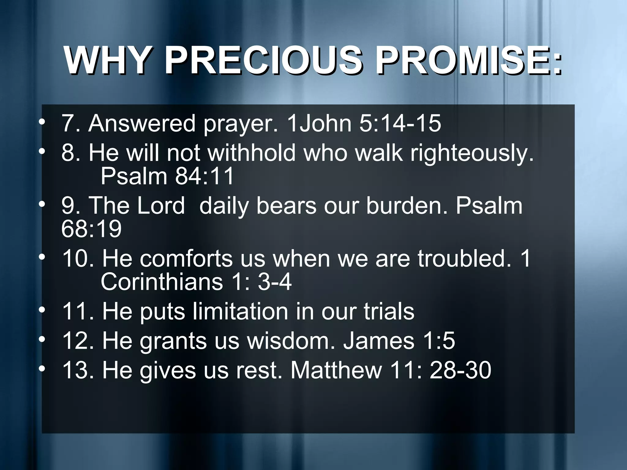 God’s Precious Promises | PPT | Christianity | Religion & Spirituality