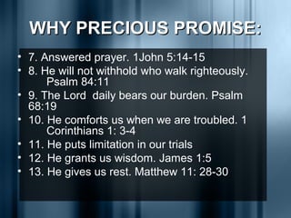 God’s Precious Promises | PPT | Christianity | Religion & Spirituality