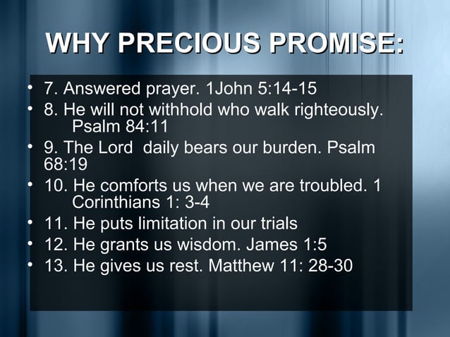 God’s Precious Promises | PPT | Christianity | Religion & Spirituality
