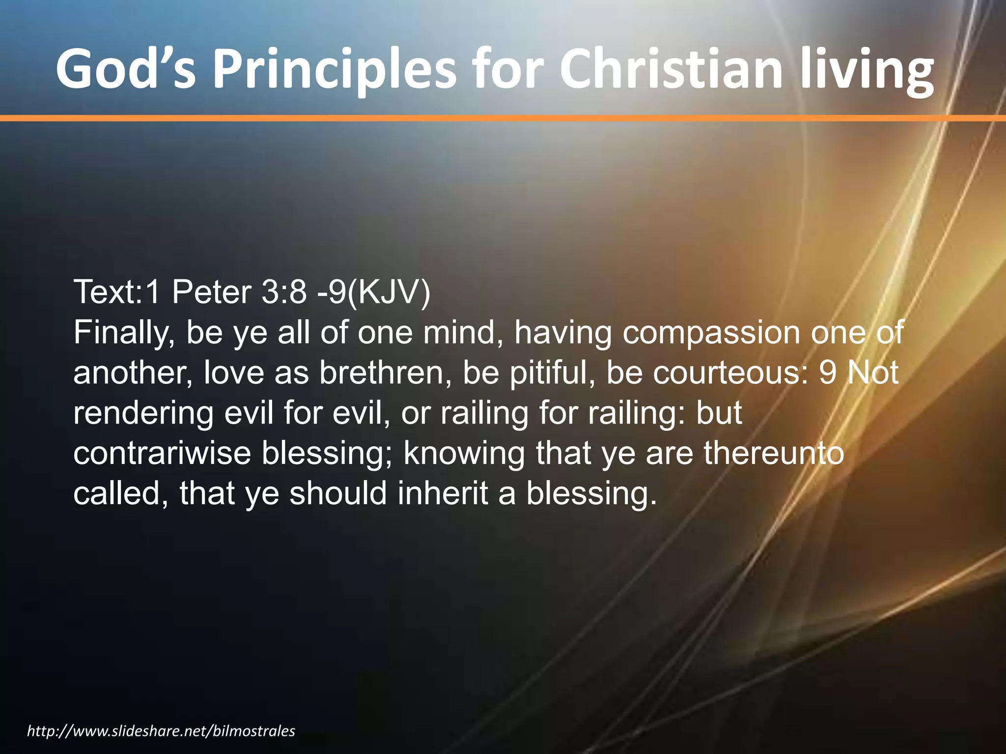 God's Principles for Christian Living | PPTX