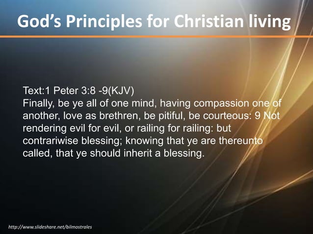 God's Principles for Christian Living | PPTX | Christianity | Religion ...