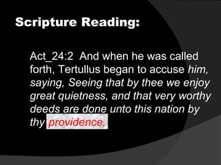 God’s Providence | PPT