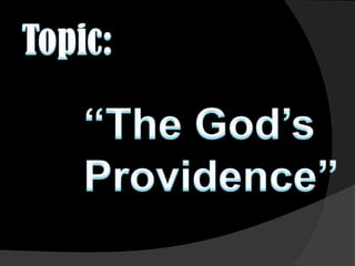 God’s Providence | PPT