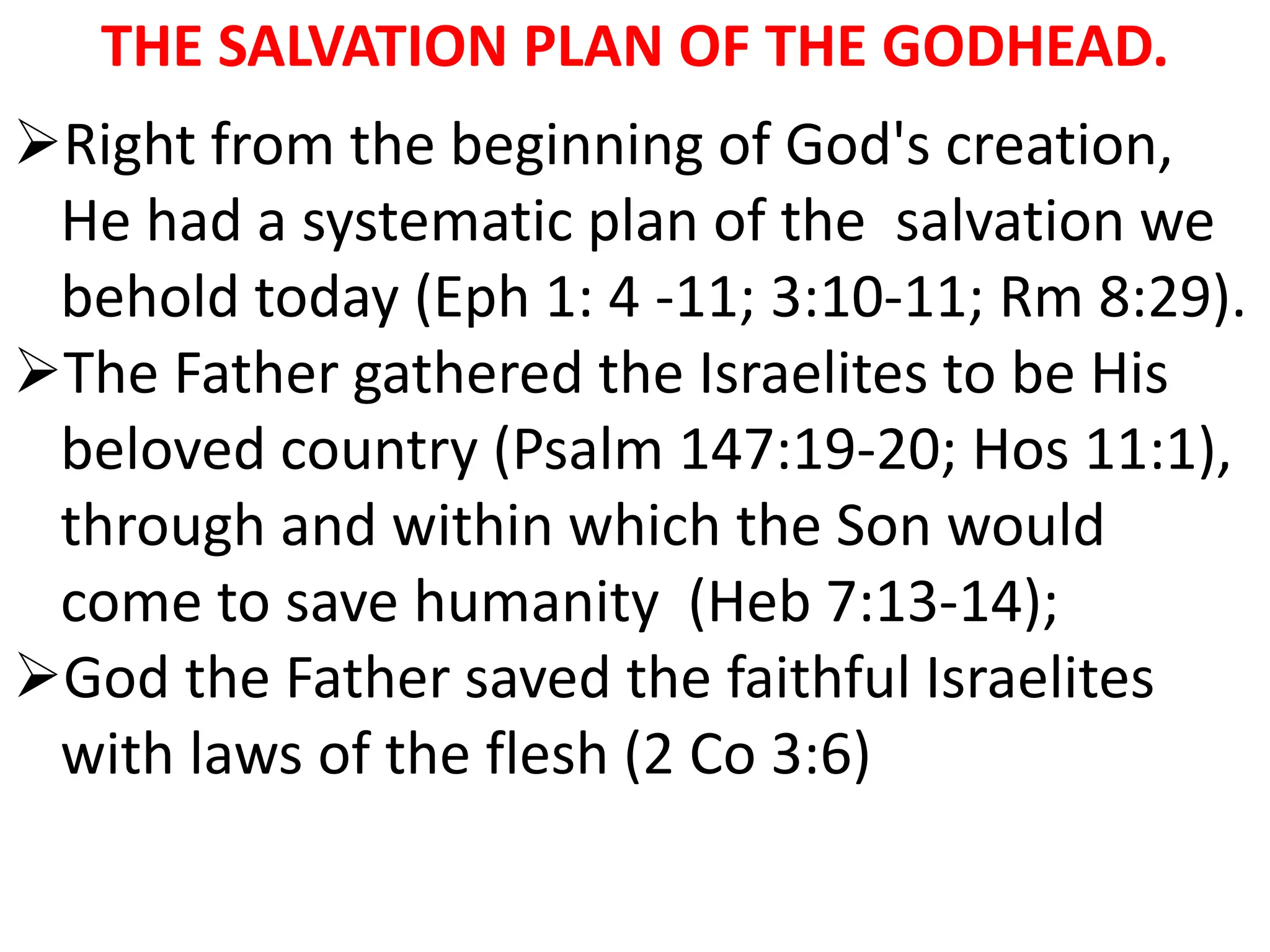 God's saving plan for man kind to eternity | PPTX